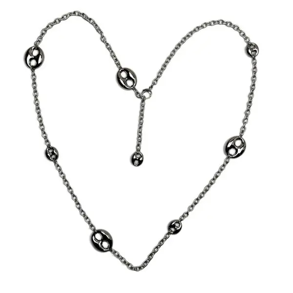 JAGGED HALO JEWELRY Mariner Lariat Necklace - Silver