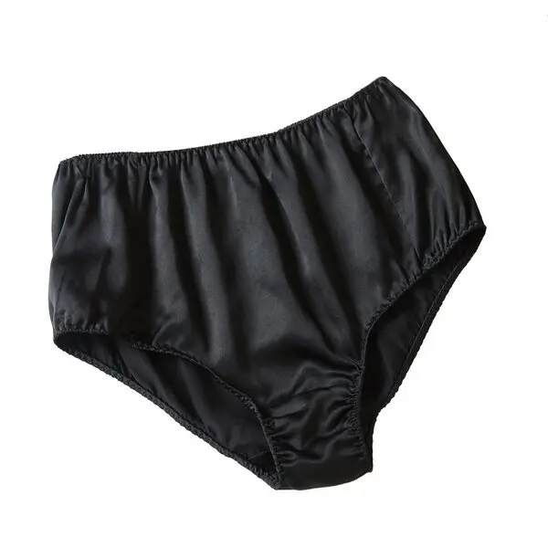 SOFT STROKES SILK Set Of Two Pure Mulberry Silk French Cut Panties - Black