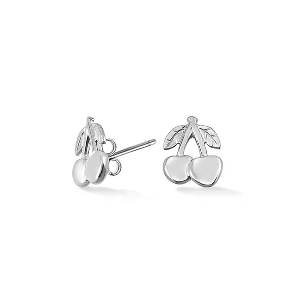 DOWER & HALL Cherry Stud Earrings In Sterling - Silver