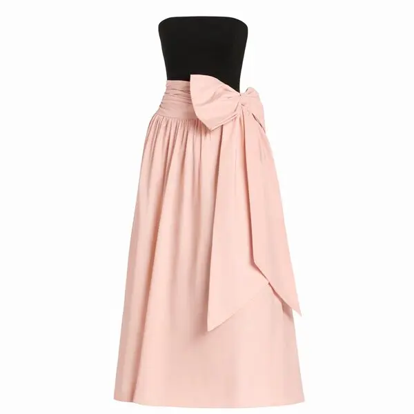 Mac Duggal Strapless Gown With Bow - Pink