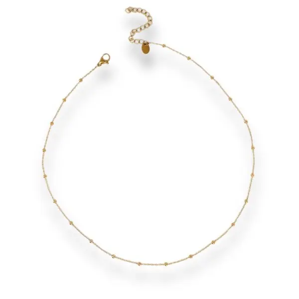 DIVINE ARIA Liane Beaded Chain Necklace - Gold