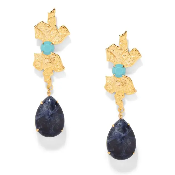 THE PINK REEF Opera Dangle Earrings - Blue