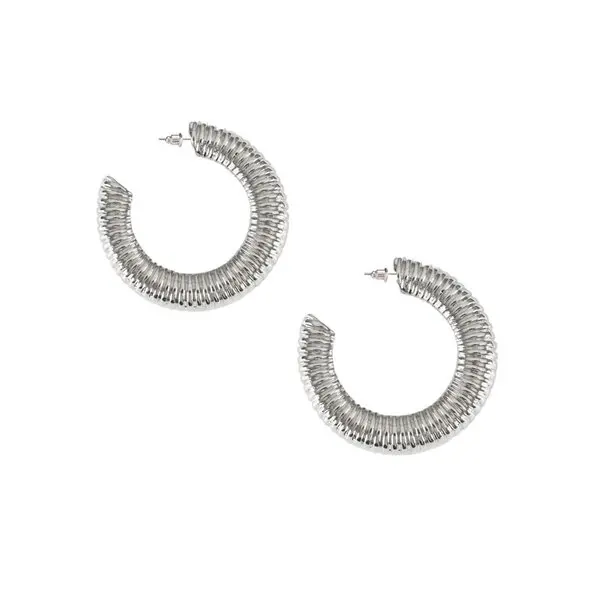 MAISON DE GALA Iris Hoop Earrings - Silver