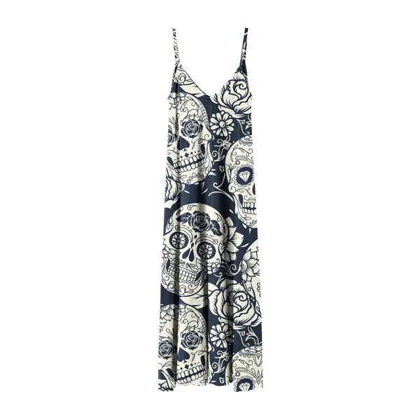ALOHA FROM DEER Skull Flower Maxi Dress