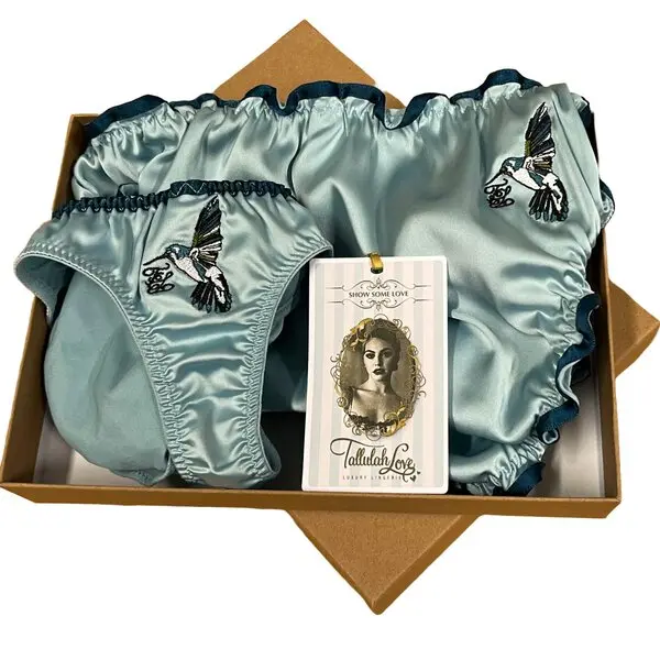 TALLULAH LOVE Hummingbird Duet: Thong And Brief - Blue