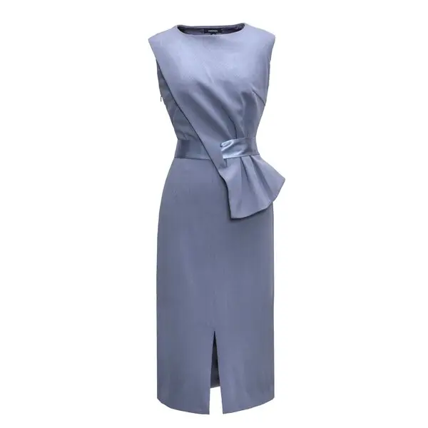 SMART AND JOY Asymmetric Peplum Dress