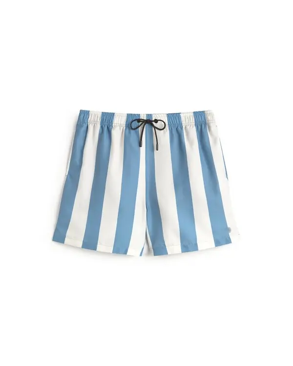 THINKING MU Striped Swimsuit - Blue