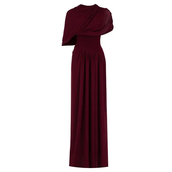 HERFETCH Draped One-shoulder Maxi Gown