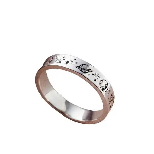 POSH TOTTY DESIGNS Sterling Love The Earth Ring - Silver