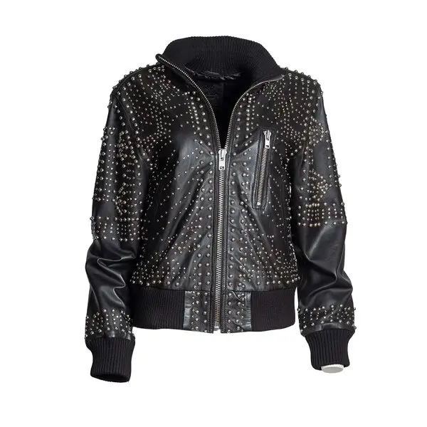 ZASTASTUDIO Studded Leather Jacket