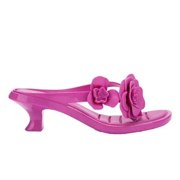 Melissa Thong Kitten Heel With Petals - Pink