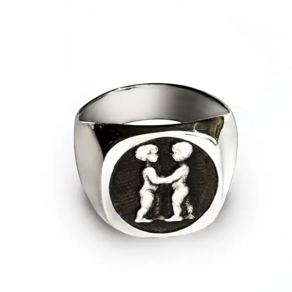 PERRY GARGANO Sterling Vintage Signet Ring - Silver