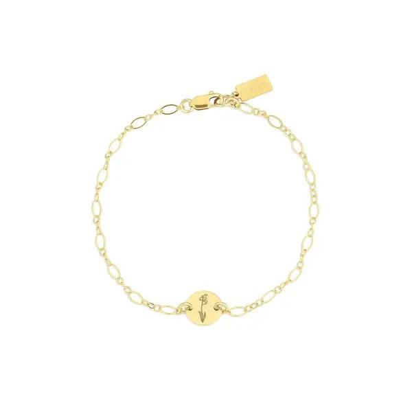 SET & STONES Lily Birth Flower Bracelet - Gold