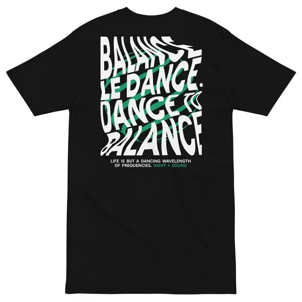 ANCHOR & CREW Balance Le Dance Disco! Heavy Cotton Embroidered T-shirt - Black