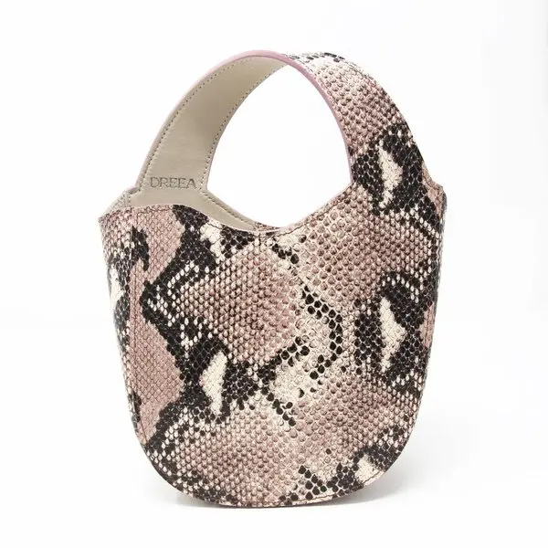 DREEA Snakeskin Embossed Leather Handbag