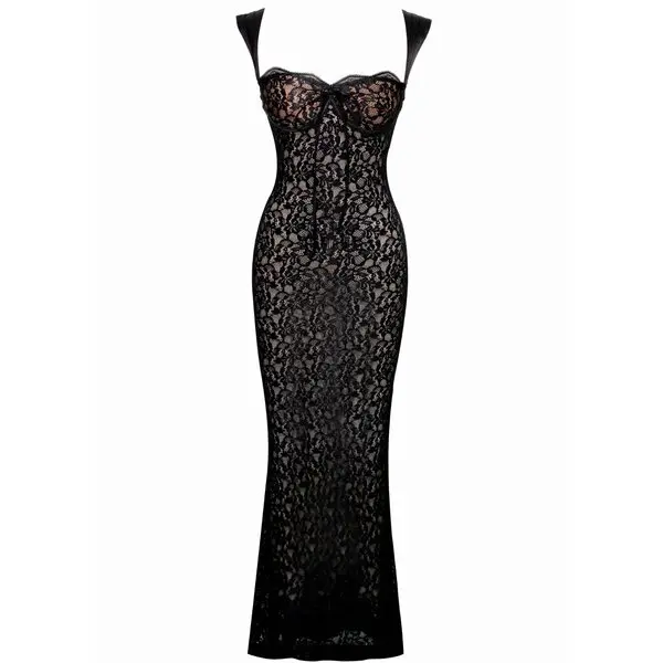 MISS CIRCLE NEW YORK Lace Maxi Dress