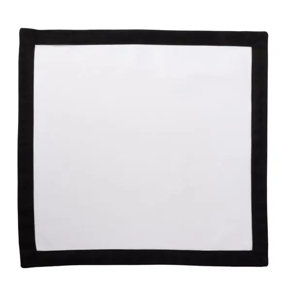 KM HOME COLLECTION Black / White Soho Cotton Napkins Set - Black/white