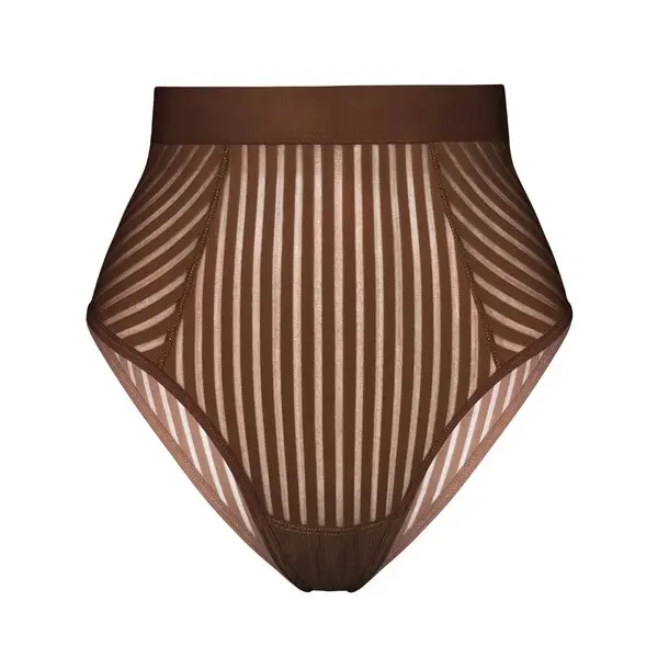 MONIQUE MORIN LINGERIE Vertigo Hi Waisted Brief Cocoa - Brown