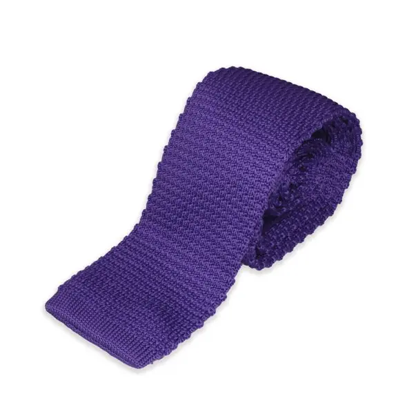 GRESHAM BLAKE Skinny Knit Tie - Purple