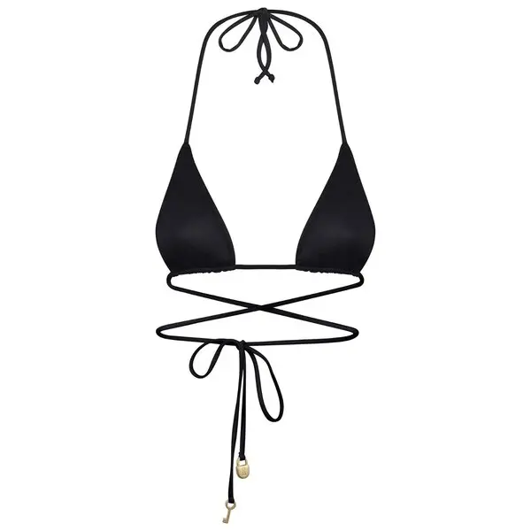 BIANCA RESORTWEAR Yasmin Triangle Bikini Top - Black