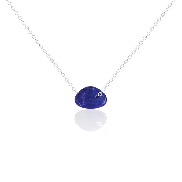C. GRASSI Lapis Lazuli Pebble Sterling Silver Necklace - Blue/silver