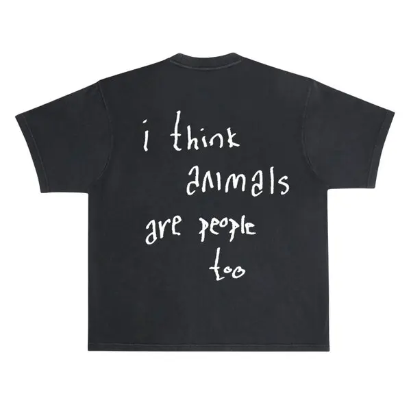 DONT EAT THE HOMIES I Think Animals Are People Too Tee - Black