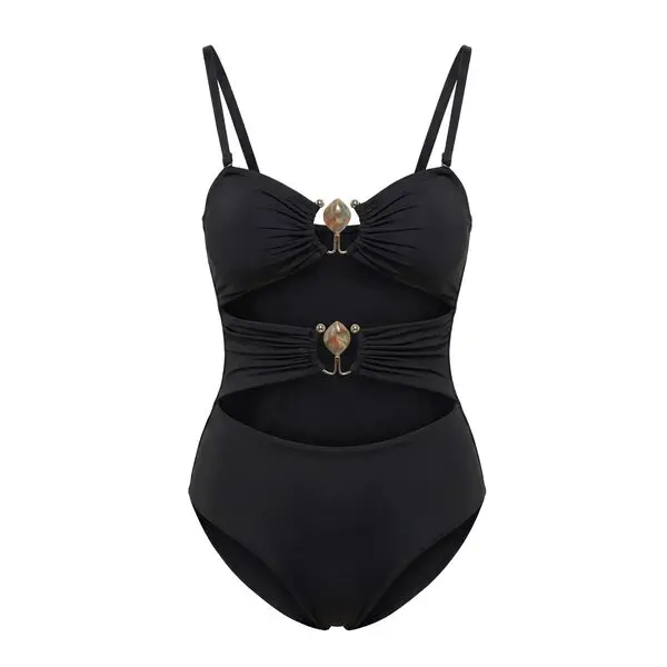 AULALA PARIS The Muse Line – Onyx One-piece Swimsuit - Black