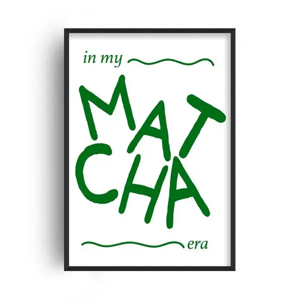 FANCLUB In My Matcha Era Giclée Kitchen Art Print - Green