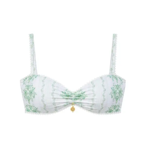 IVY SWIMWEAR Martina Pottery Print Bikini Top - Green