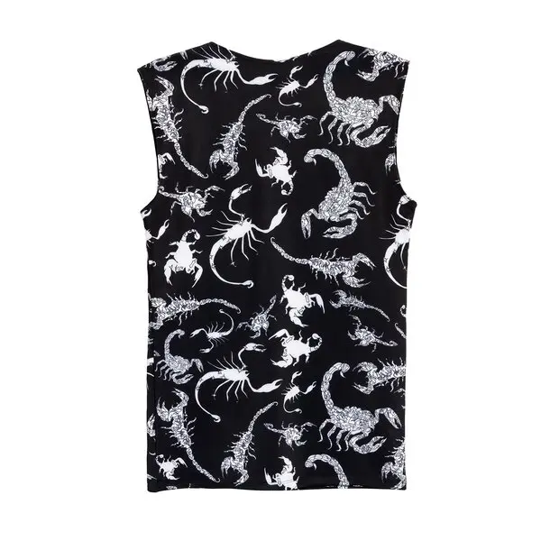 PALOMA LIRA Scorpion Print Sleeveless Top