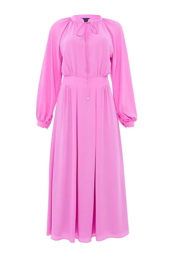EXQUISE Regular Long Sleeve Chiffon Dress