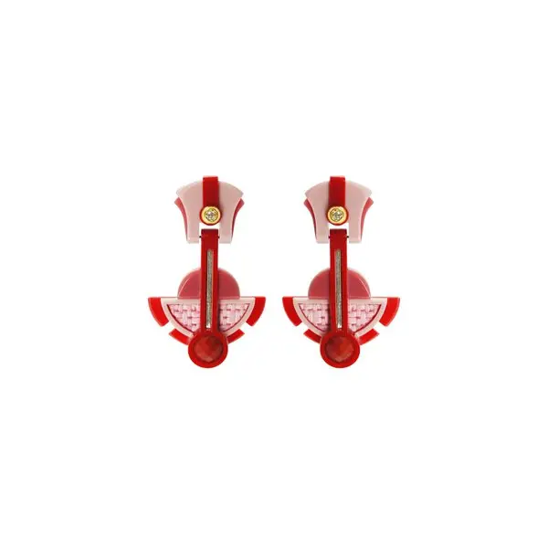 GISSA BICALHO Acrylic And Raffia Earrings - Pink