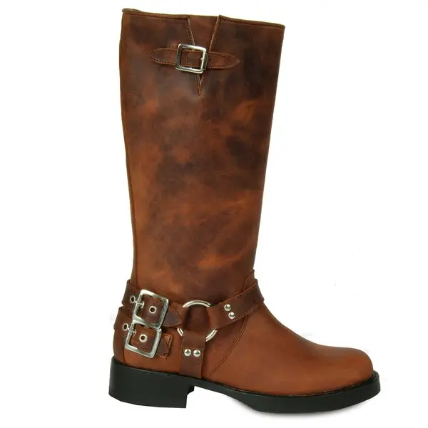 URBNKICKS Tall Biker Distressed Boots