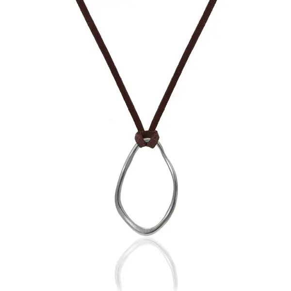 A WEATHERED PENNY Silver Orb Necklace - Brown/silver