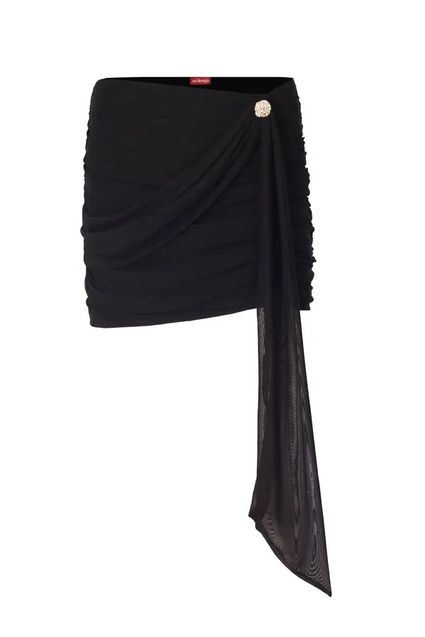 NO'DESIGN Bardot Button-detail Tulle Mini Skirt