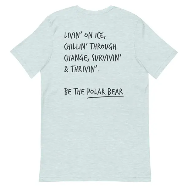 ANCHOR & CREW Think Ocean Polar Bear Aspirations Cotton T-shirt - Blue