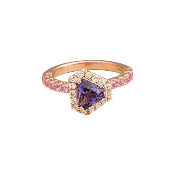 JUVETTI  Diana Ring - White/rose Gold/orange