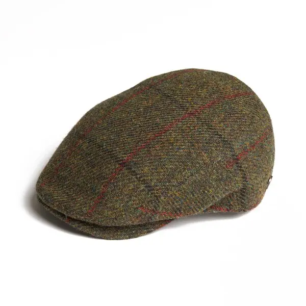 DASMARCA HATS Justin Harris Tweed Flat Cap - Green