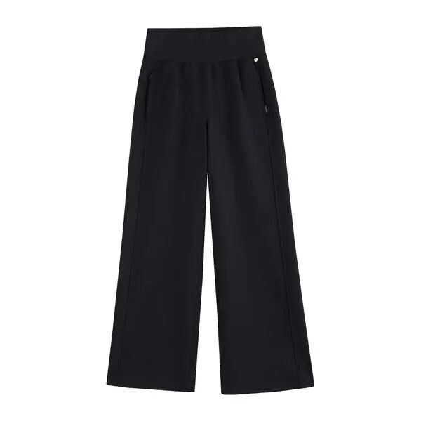 SUPESU Cubby Wide Leg Sweatpants - Black