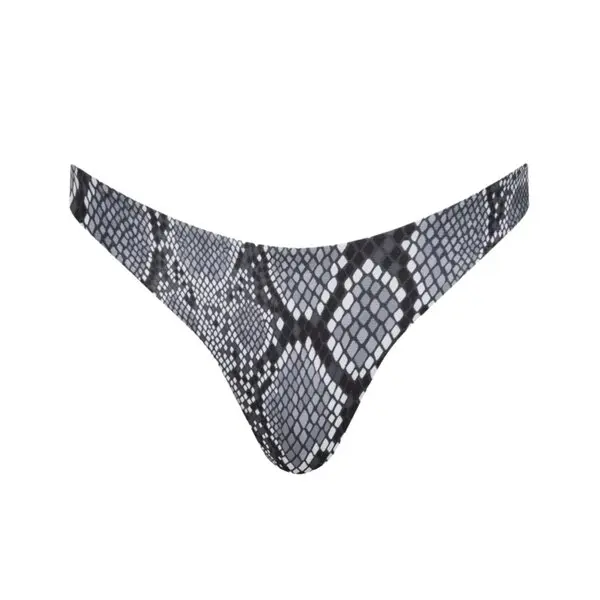 PLAYALUXE Santorini Seamless Bikini Bottom - Black/grey