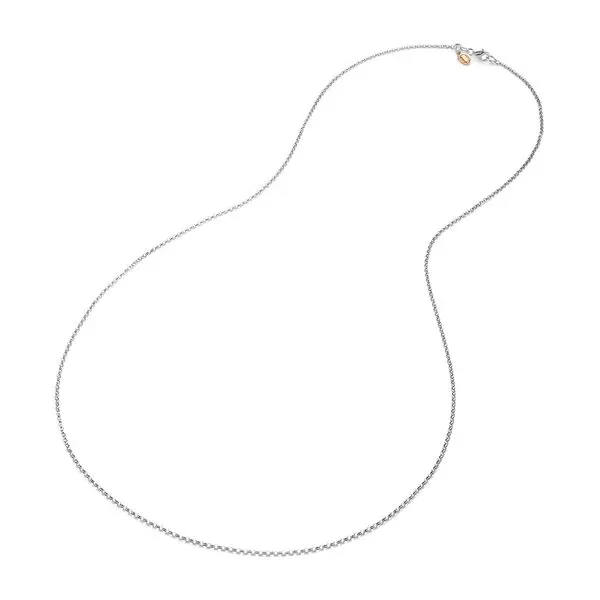 UNALOE Luminous Long Sterling Chain Necklace - Silver