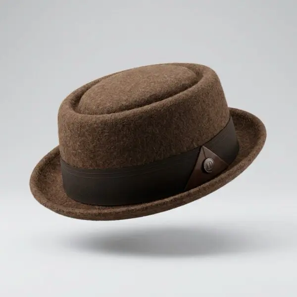 DASMARCA HATS Quintin Bitter Felt Porkpie Hat - Brown