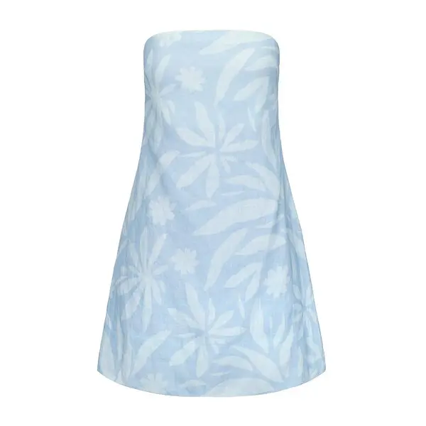 NUAJE NUAJE Rhea Strapless Mini Linen Dress