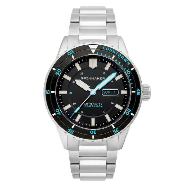 SPINNAKER Hass Japanese Automatic Diver Watch - Black