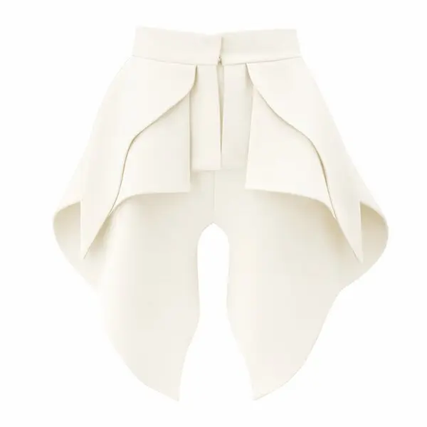 JULIA ALLERT Sculpted Peplum Waist Belt - White