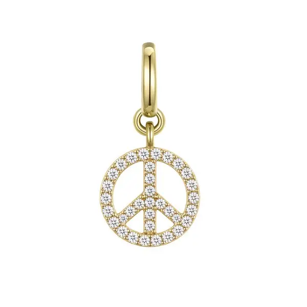 UNLEASH CPH Companion Peace Charm With Zirconia Crystals - Gold
