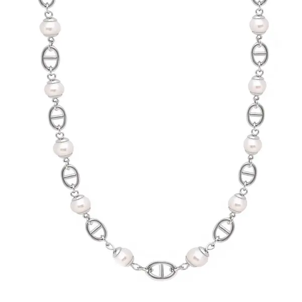 NIALAYA JEWELRY Silver Mariner Chain With Pearls - Silver/white