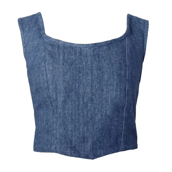 ITALIA A COLLECTION Denim Corset Top