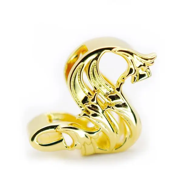 NUGGETS & KARATS Letter S Gothic Charm Pendant - Gold