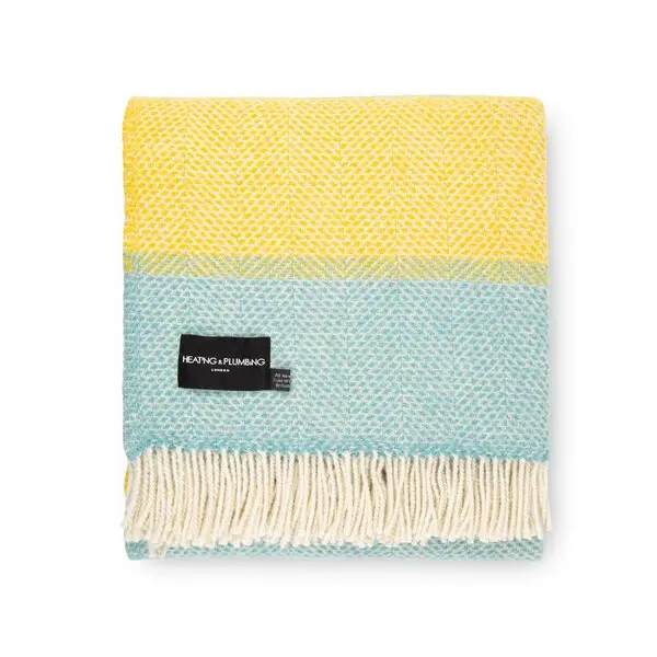 HEATING & PLUMBING LONDON Evening Tales Pure New Wool Blanket Down The Lake - White